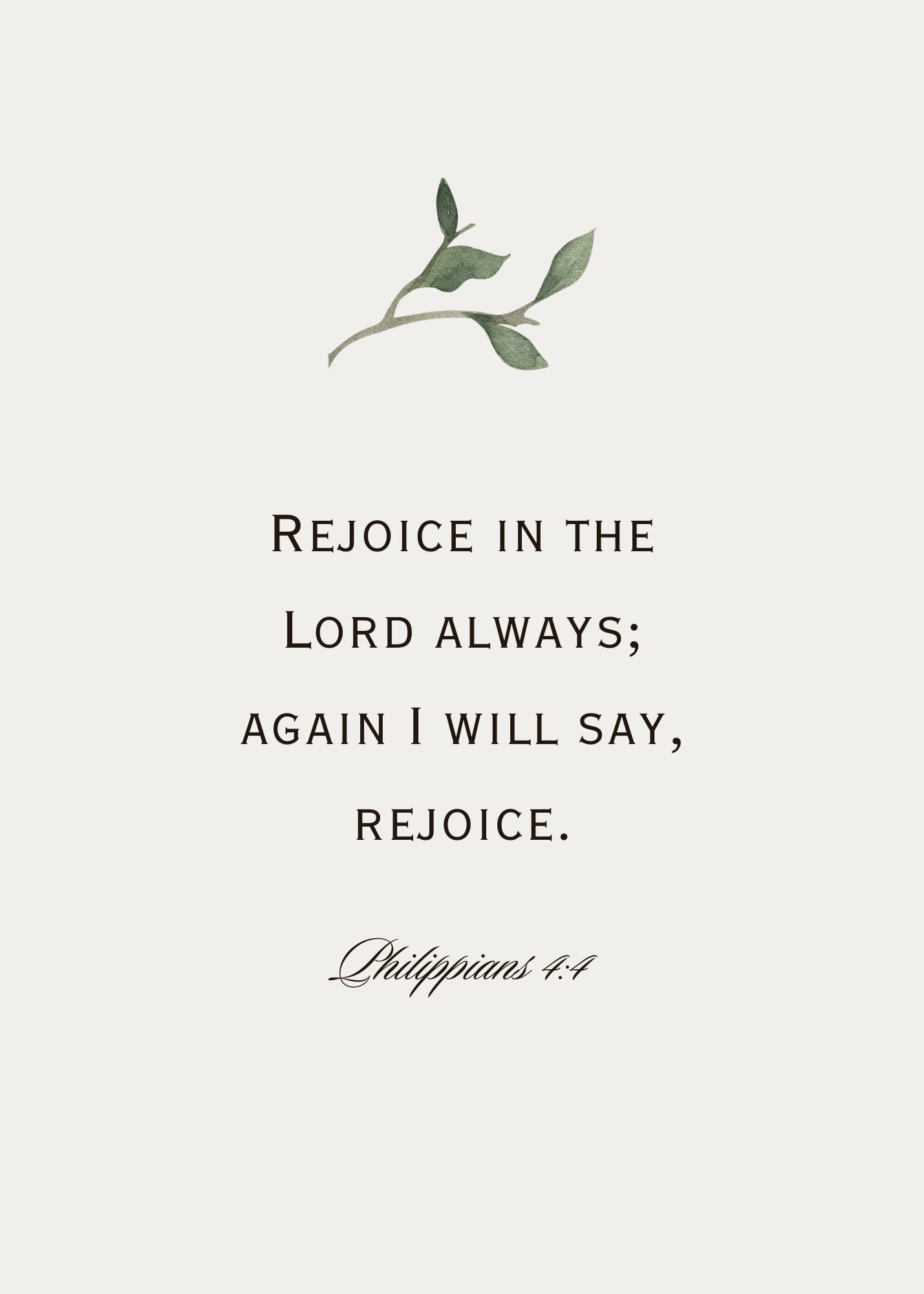 FREE Printable Philippians 4:4 - The Peaceful Haven